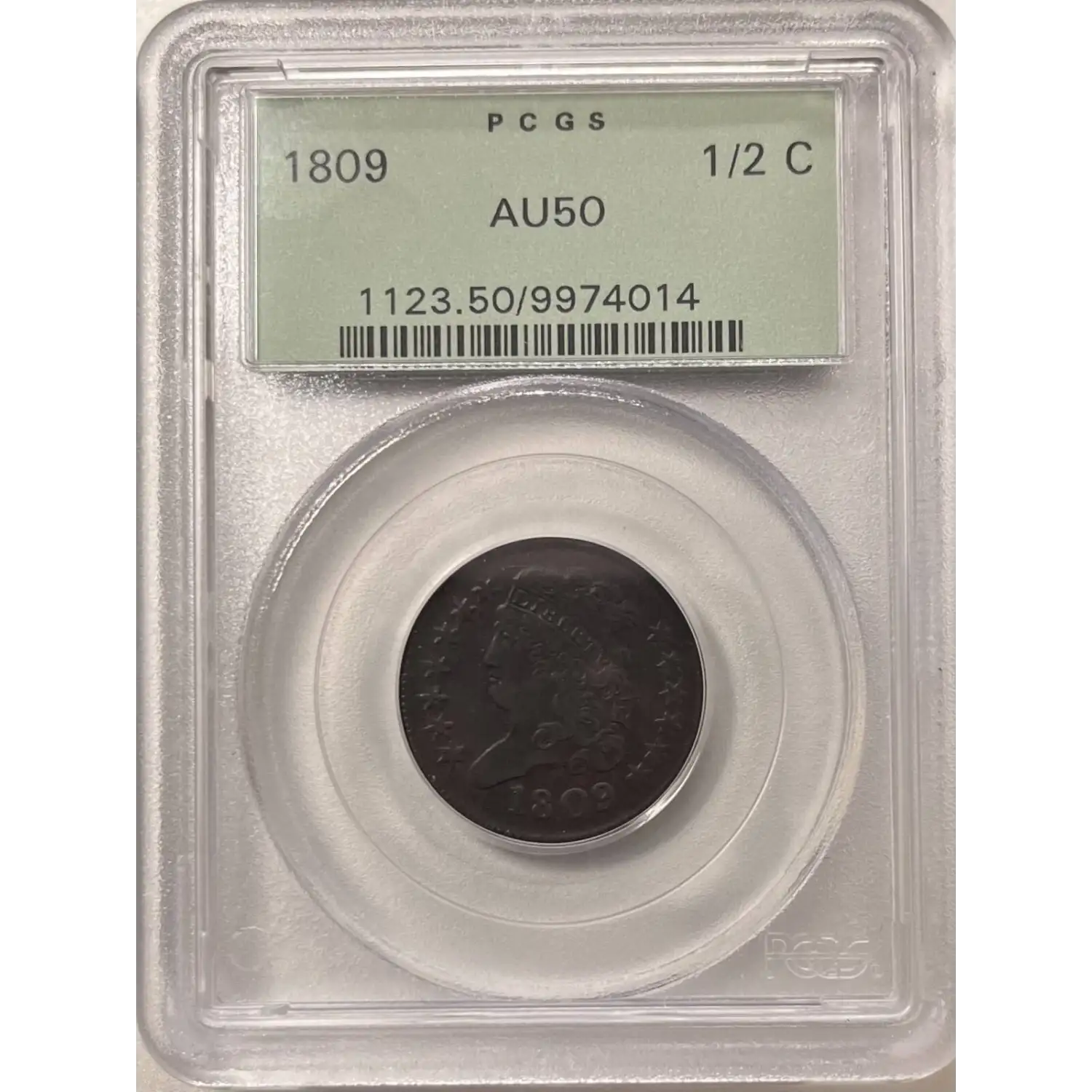 1809 Half Cents Classic Head 1809 - 36 PCGS AU-50 BN - JMS Coins