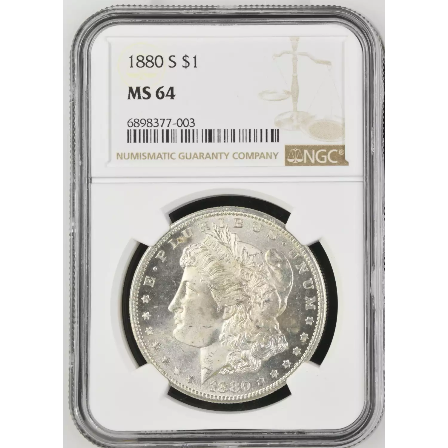1880-S Morgan Silver Dollar NGC MS-64 - JMS Coins