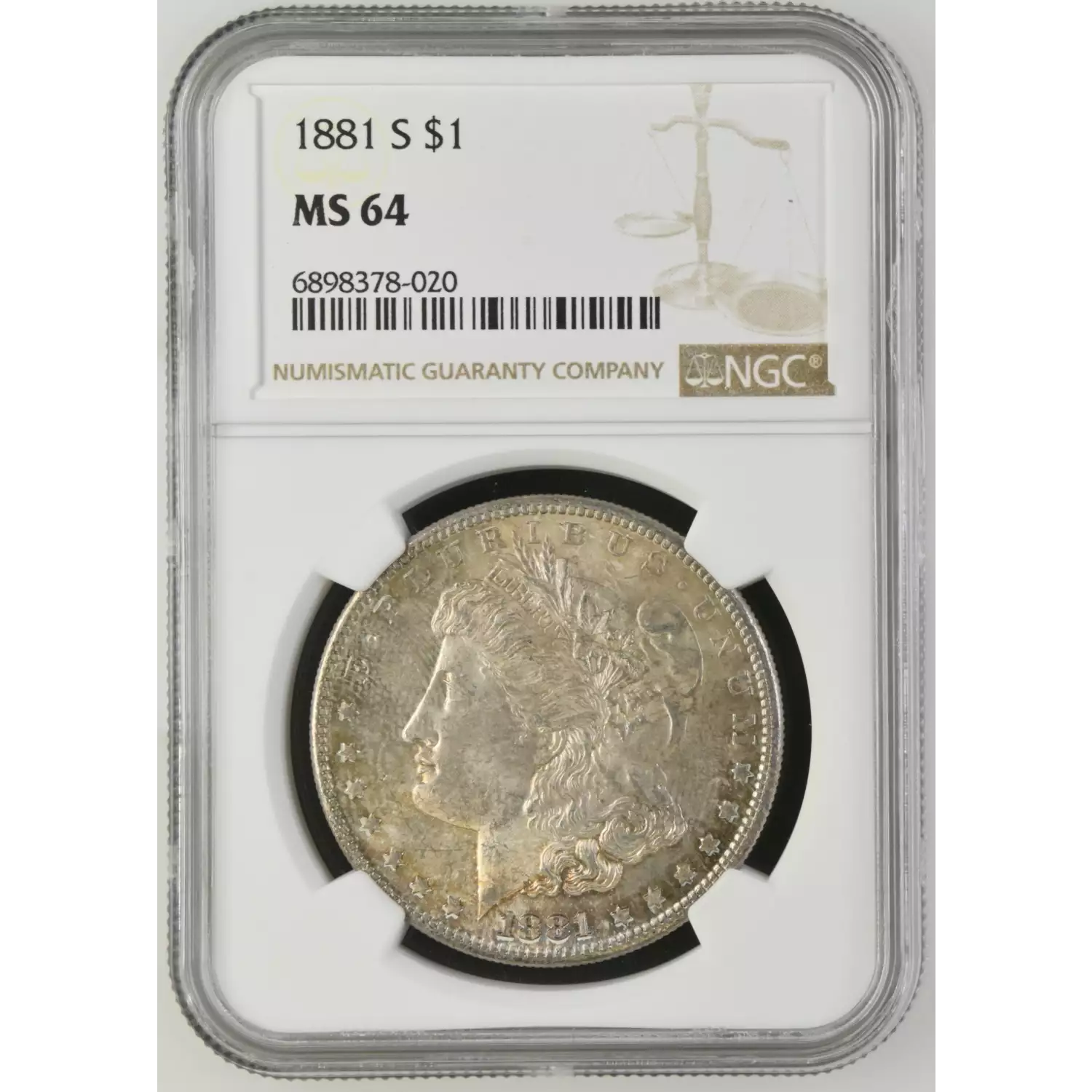 1881-S Morgan Silver Dollar NGC MS-64 - JMS Coins