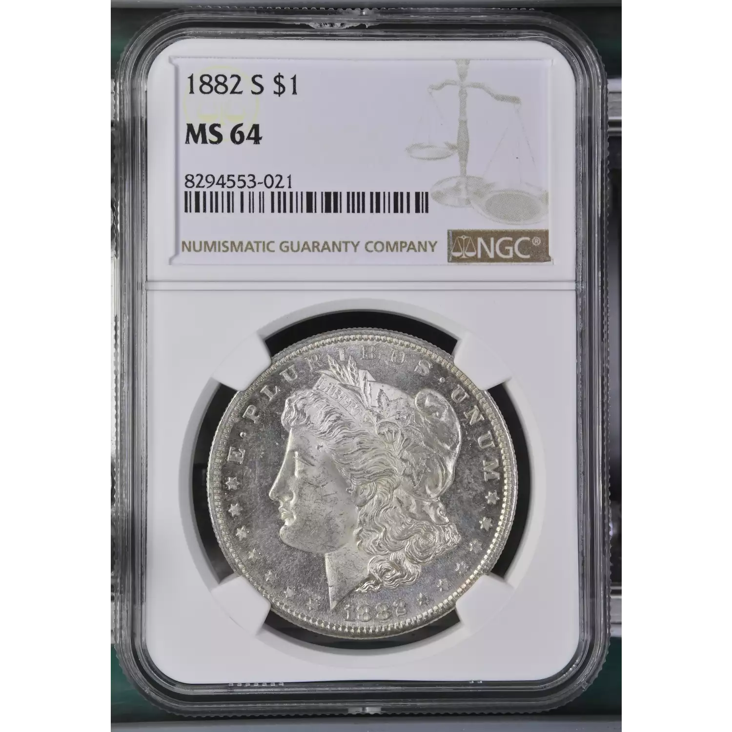 1882-S Morgan Silver Dollar NGC MS-64 - JMS Coins