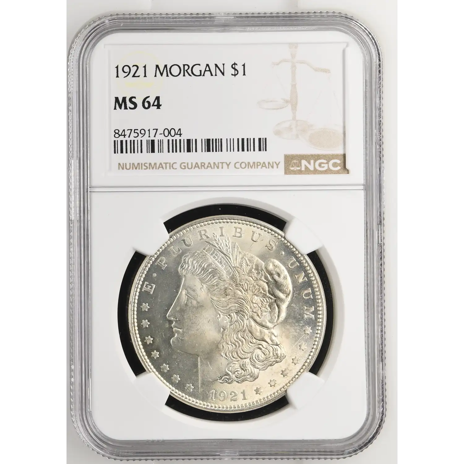 1921 Morgan Silver Dollar NGC MS-64 - JMS Coins