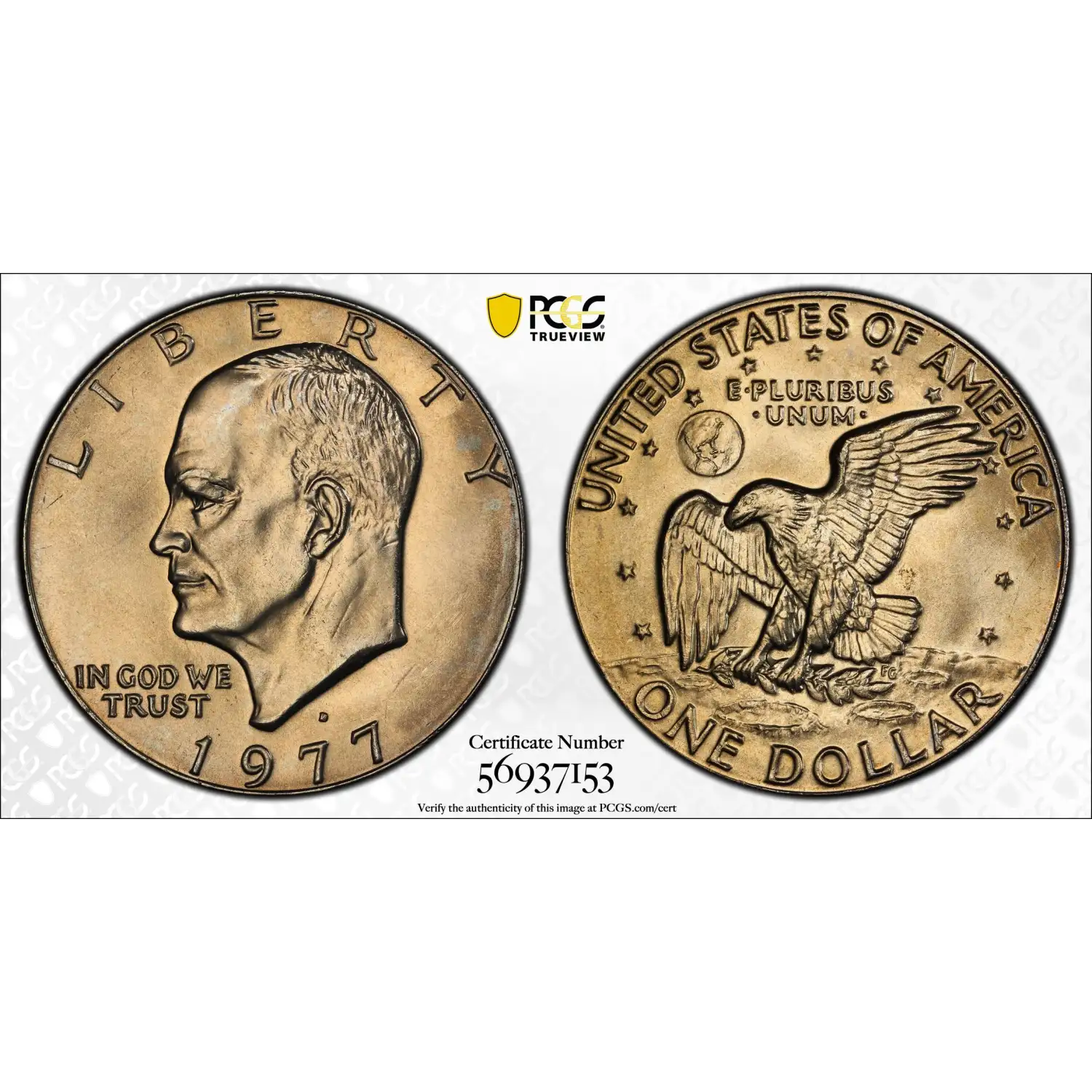1977-D Dollar Eisenhower Nickel - Copper PCGS MS-67 - JMS Coins
