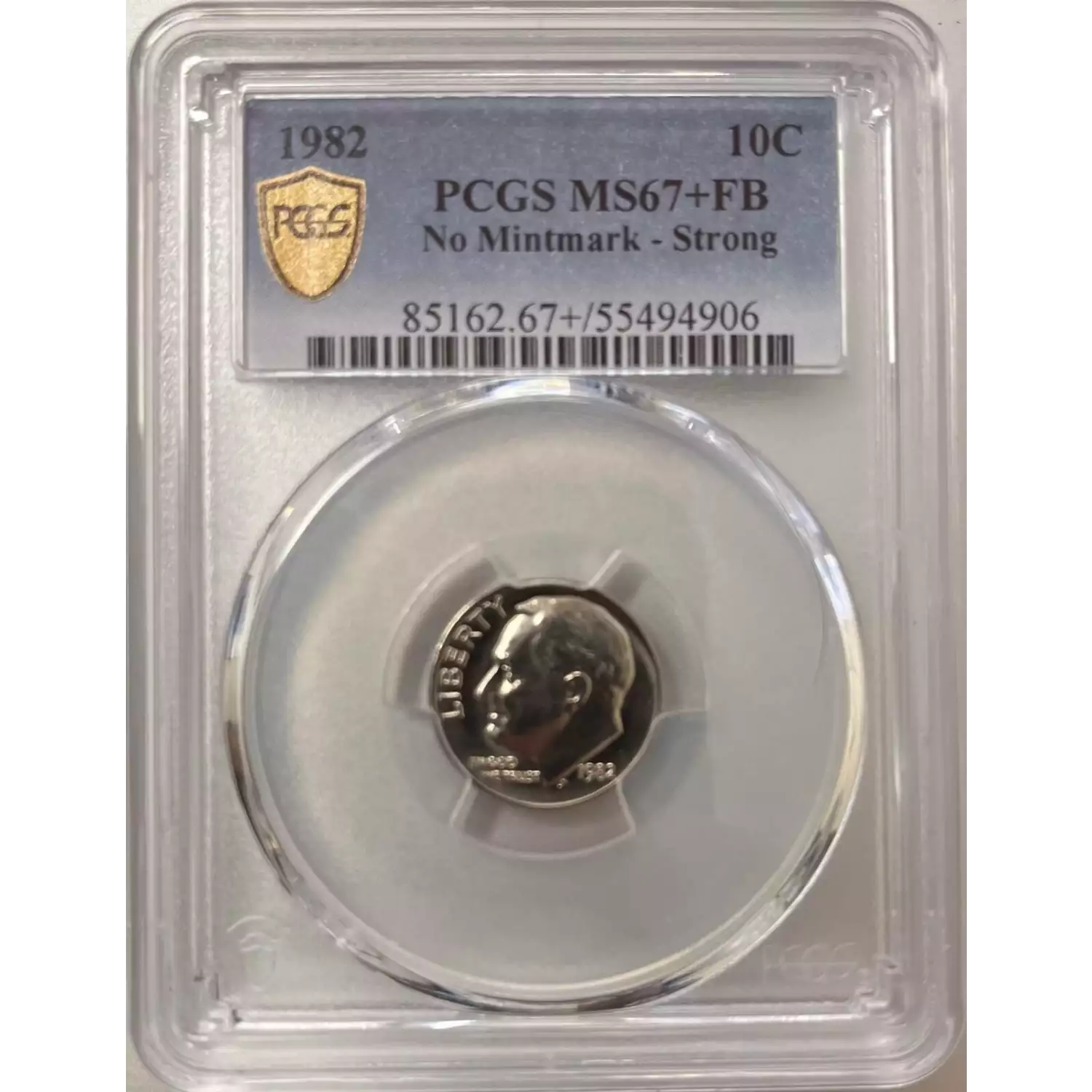 1982 Dimes Roosevelt PCGS MS-67+ FB No Mintmark - Strong - JMS Coins